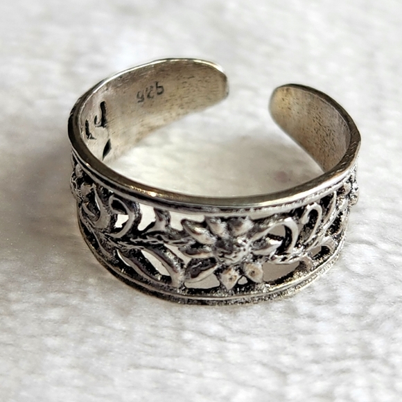 Jewelry | Vintage 9s Y2k Sterling Silver Floral Cottagecore Fairycore ...